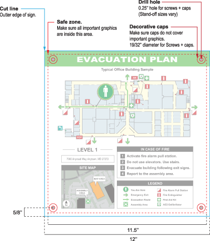 EvacDisplays - Building evacuation map print services